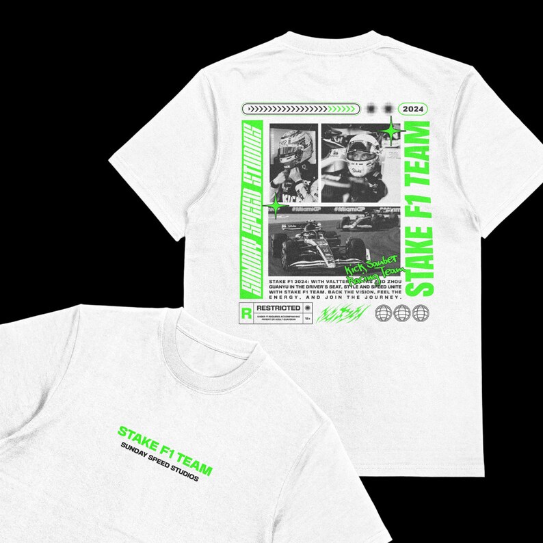 F1 STAKE - Bottas & Guanyu White T-shirt - Etsy