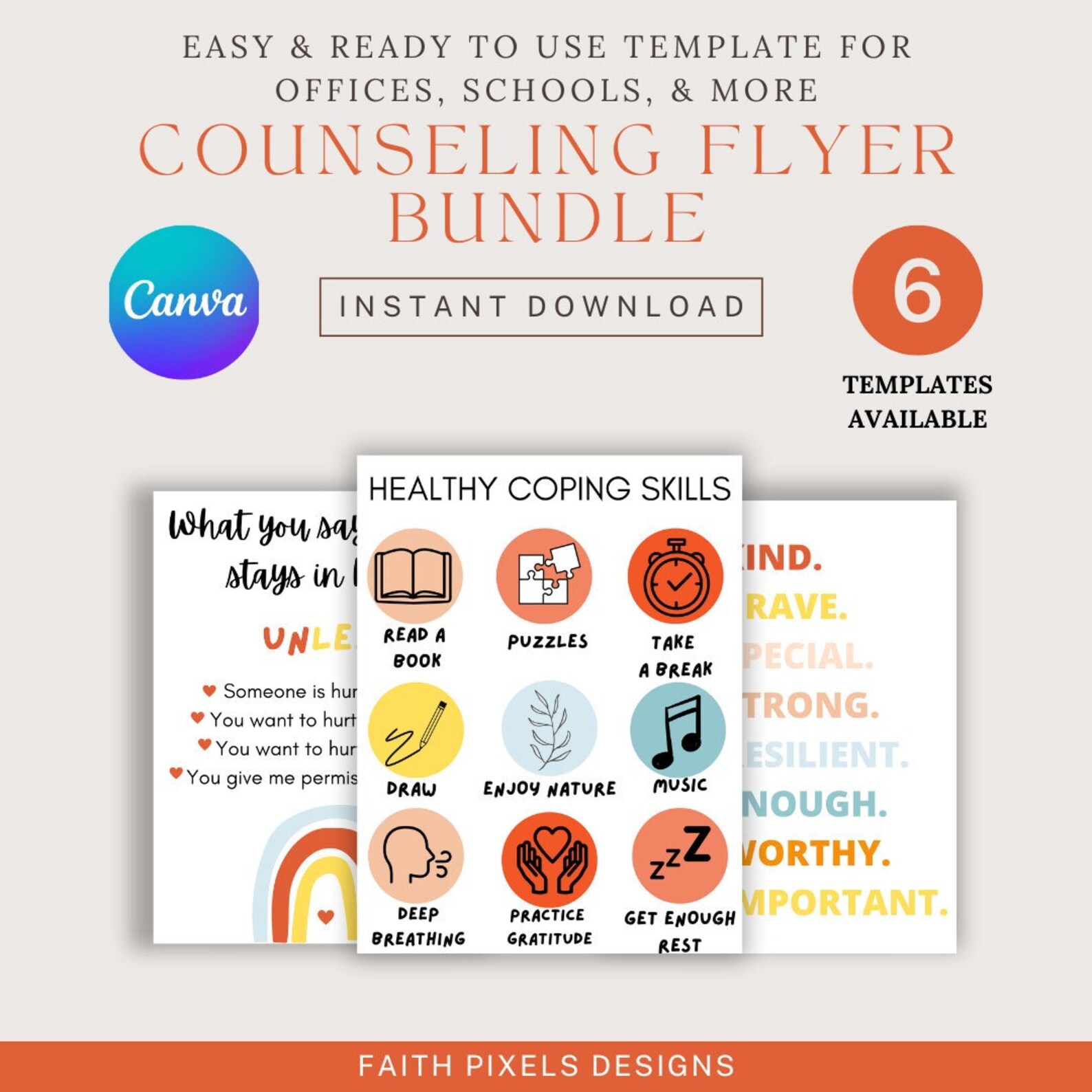 Counseling Flyer Templates | Offices, Schools, and More | Children ...