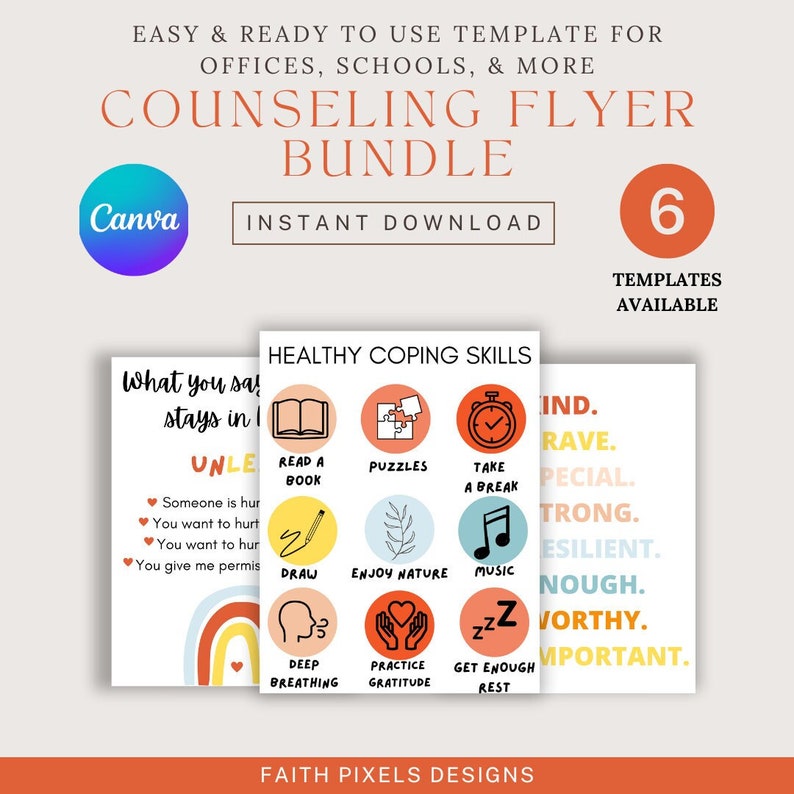 Counseling Flyer Templates | Offices, Schools, and More | Children ...