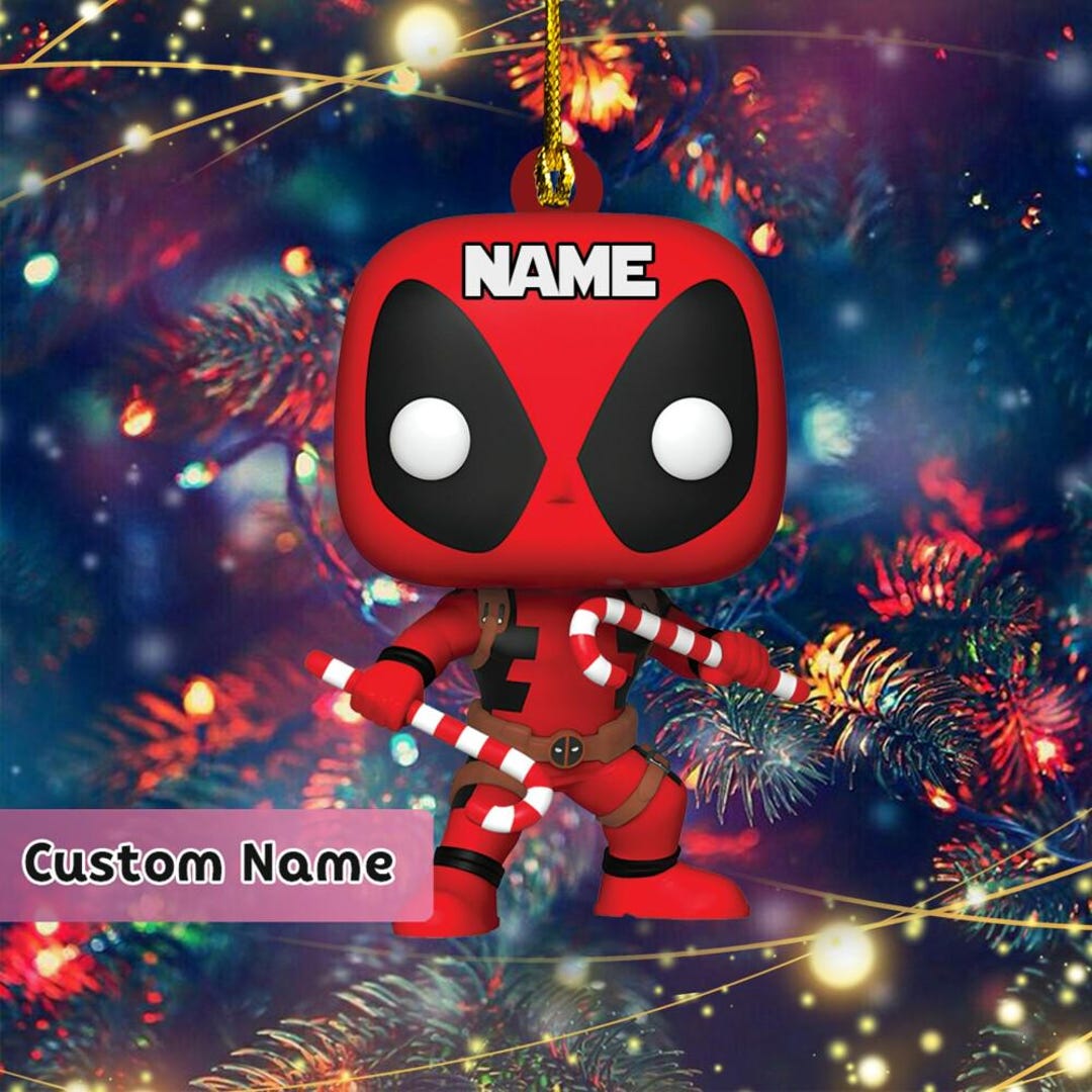 Personalize Star War Deadpool Candy Christmas Acrylic Ornament ...