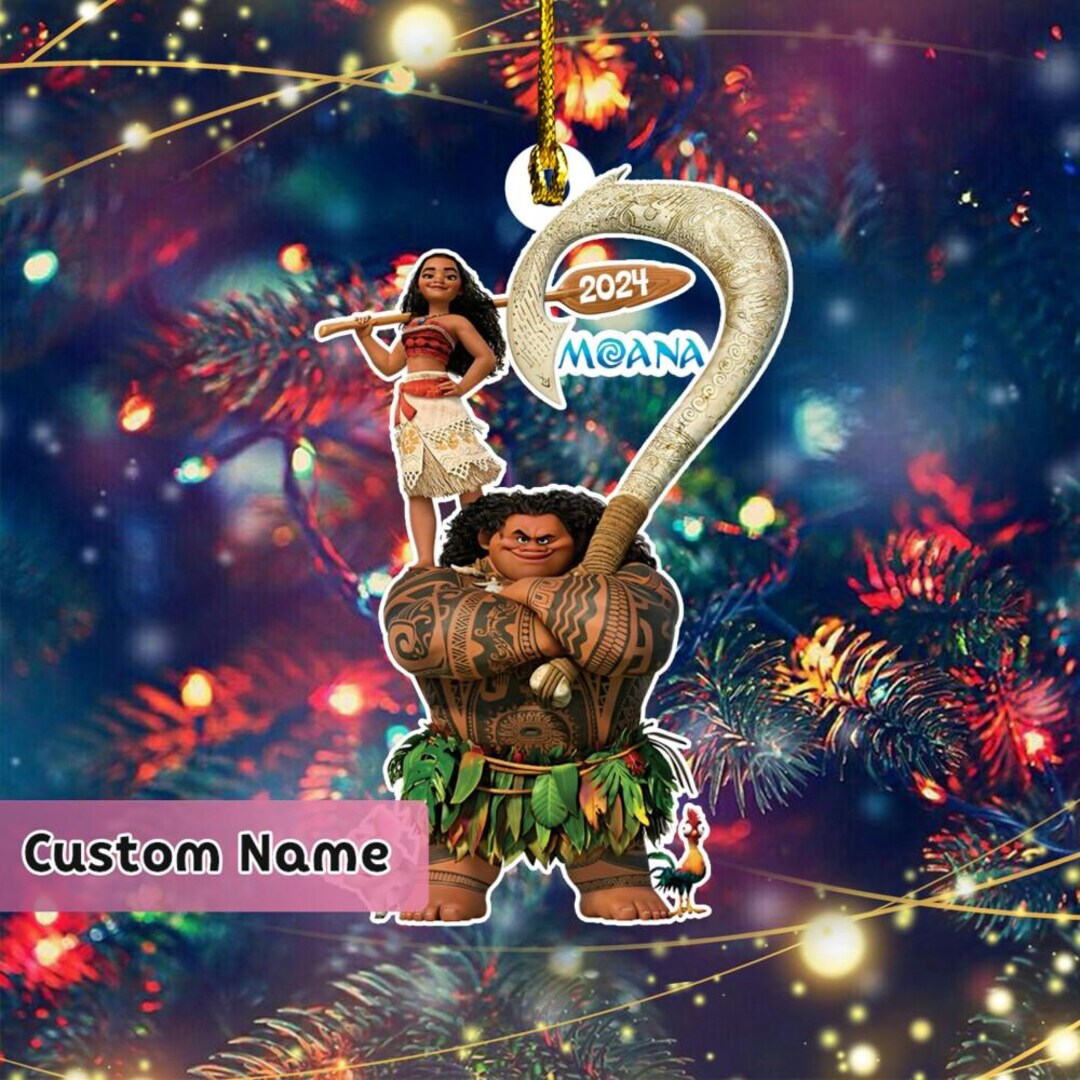 Personalize Disney Moana 2 Characters Acrylic Ornament, Disney Princess ...