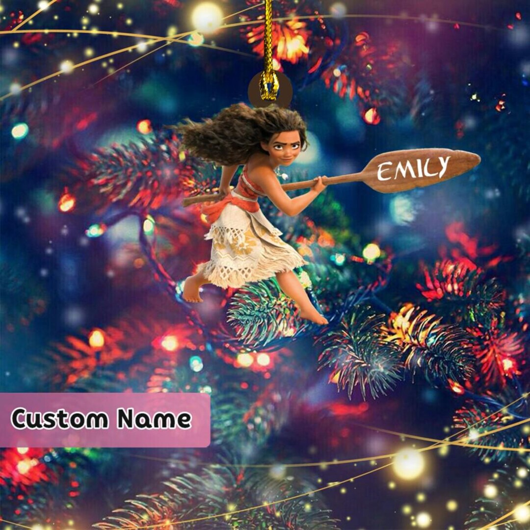 Personalize Disney Moana 2 Gift Acrylic Ornament, Disney Princess Moana ...