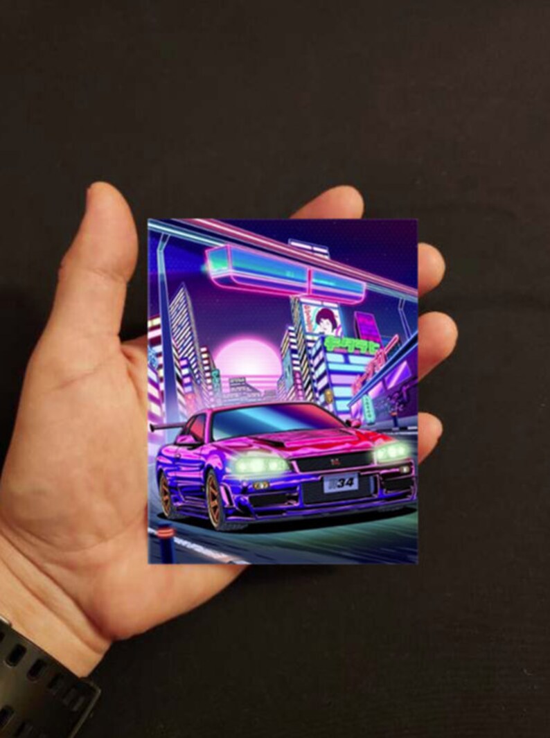 Nissan Skyline R34 GT-R Animated Sticker - Etsy