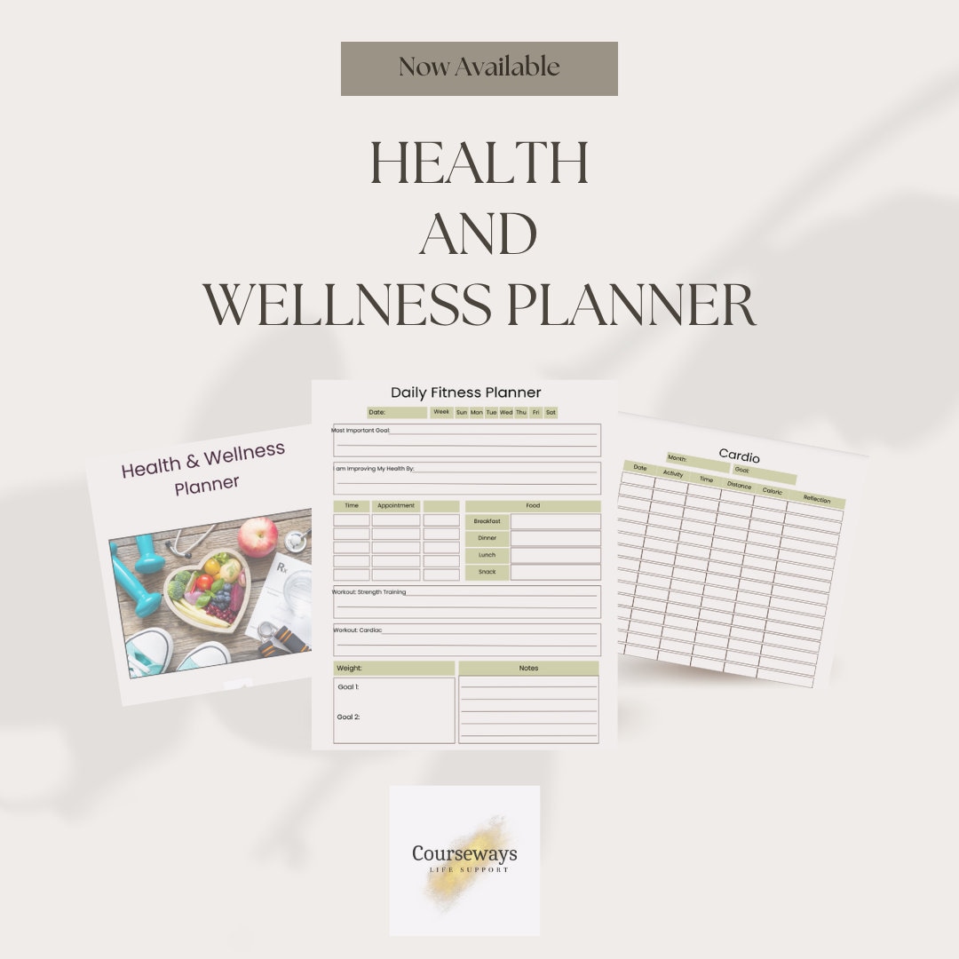 Health and Wellness Planner Printable Planner Digital PDF A4 Instant ...