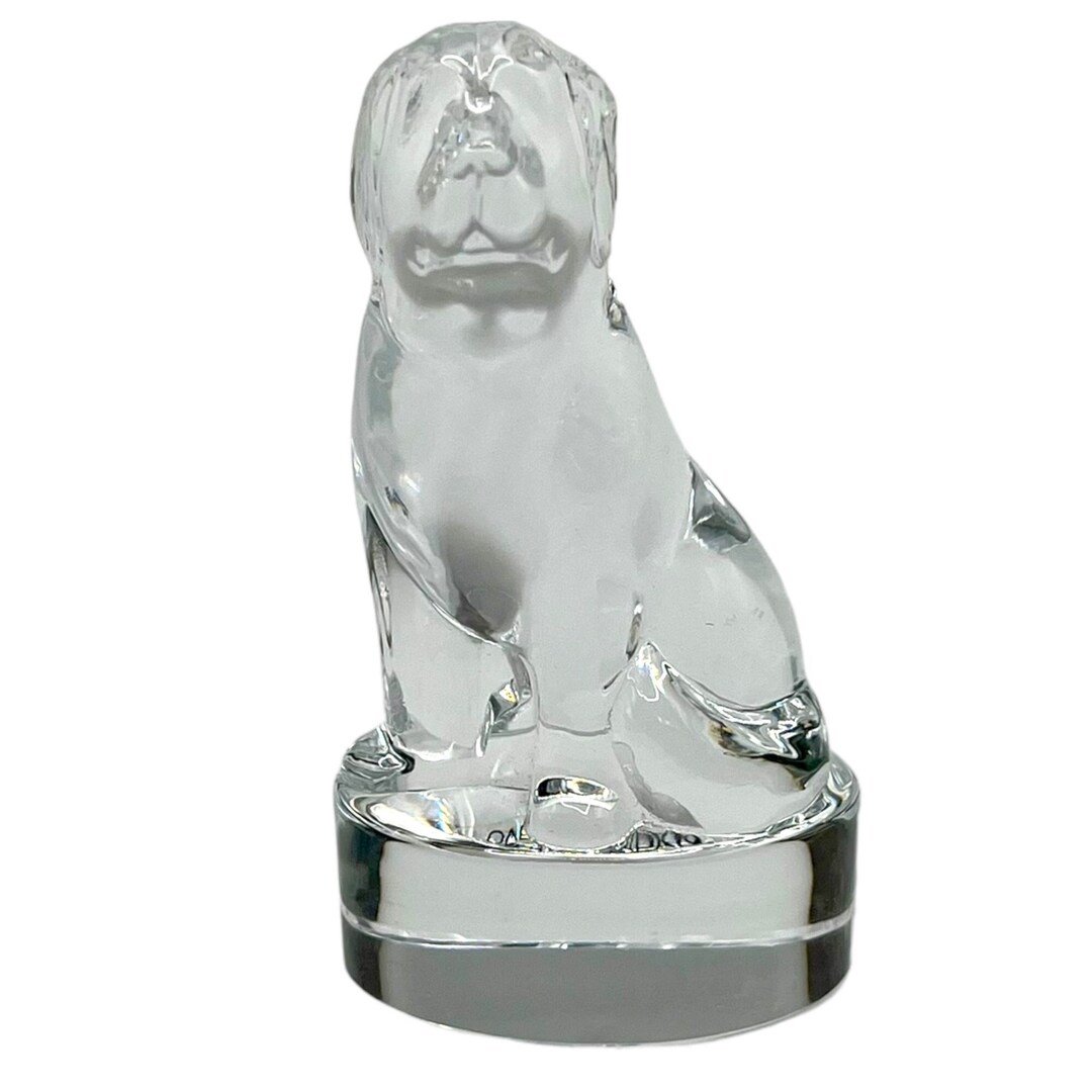 Vintage Hoya Crystal Retriever Dog Figurine Paperweight Made in Japan ...