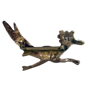 Vintage Sterling Silver Native American Navajo Turquoise Roadrunner Pin ...
