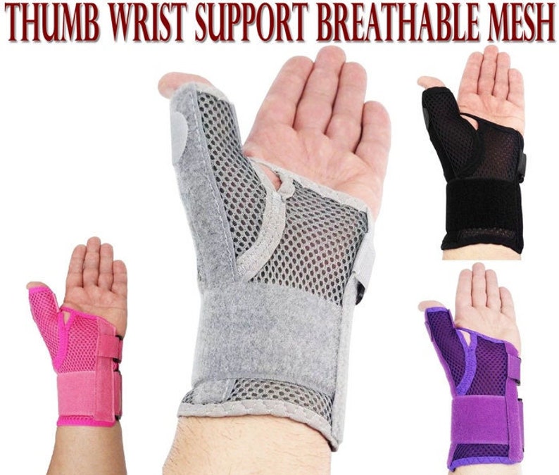 LTG PRO Thumb & Wrist Support Breathable Mesh Brace Splint Arthritis ...