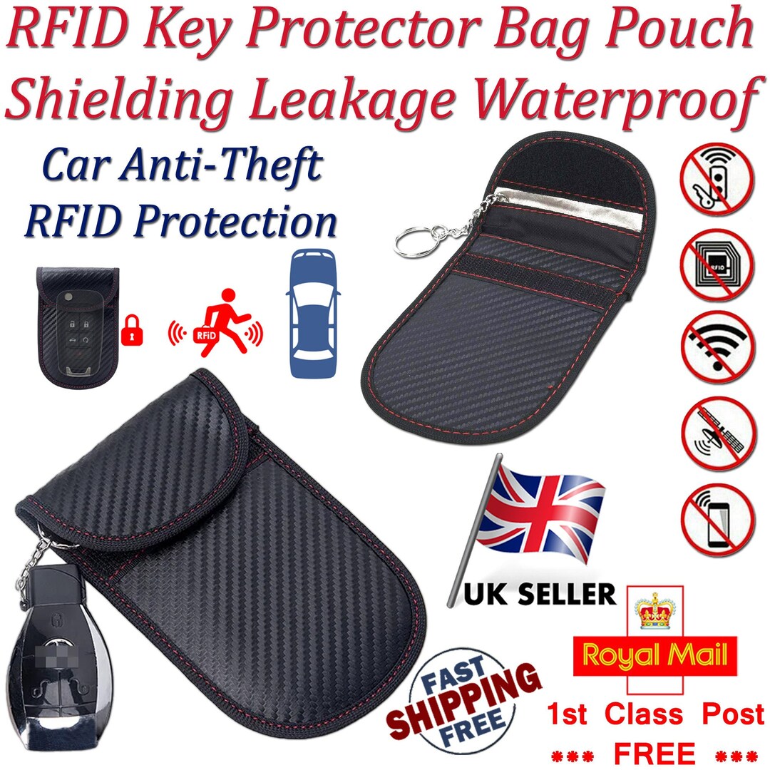 RFID Blocking Key Pouch Set of 2, Faraday Bag for Car Key Fob, Anti ...