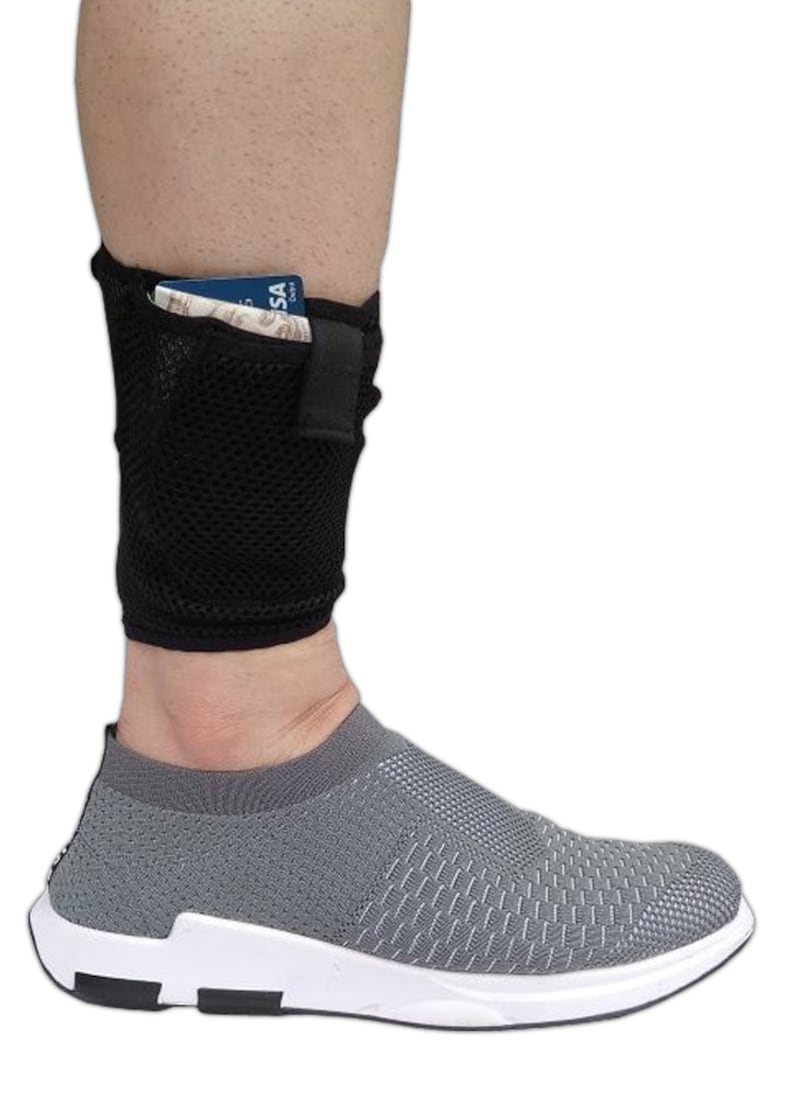 Ankle Wallet Travel Pouch, Concealed Leg Wallet for Passport, Cash ...