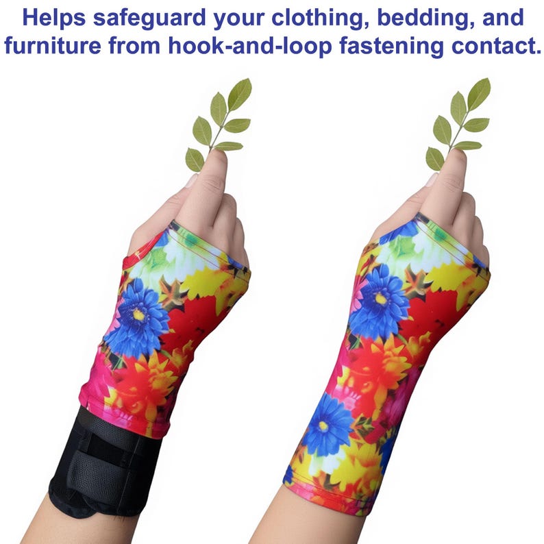 Floral Wrist Compression Sleeves Set of 2, Wrist Support Brace Covers ...