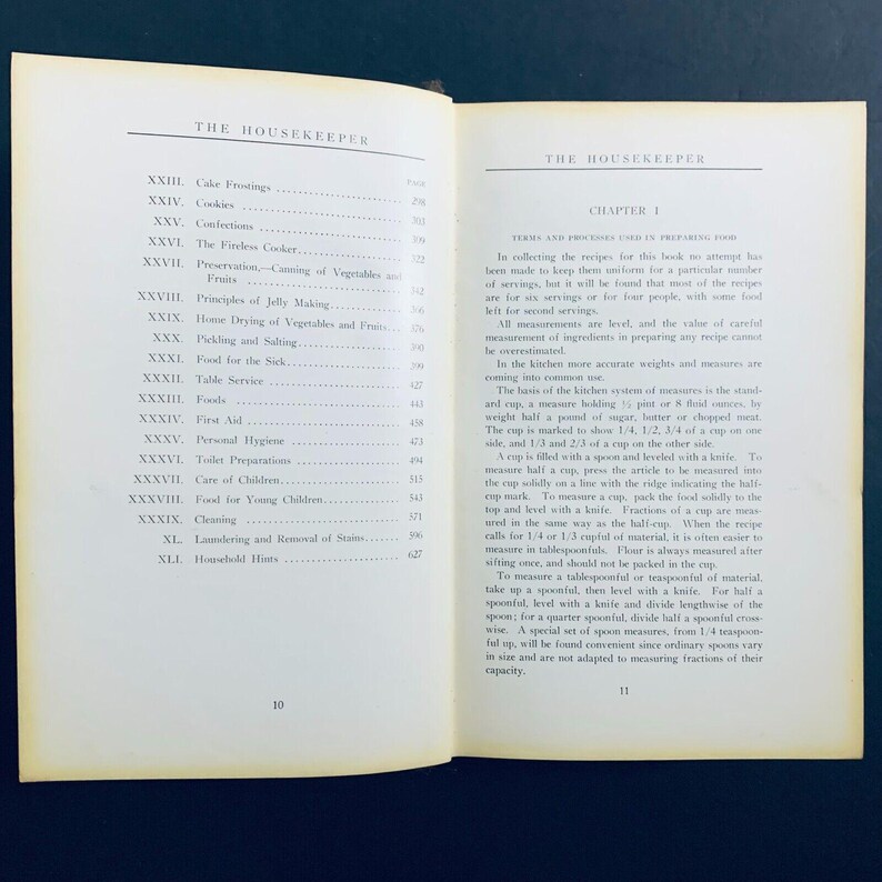 The Housekeeper 1920 Laura Hunt Household Arts Department Cookbook ...