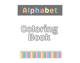 ABC Coloring Book, Picture Book of Capital Letters - Etsy
