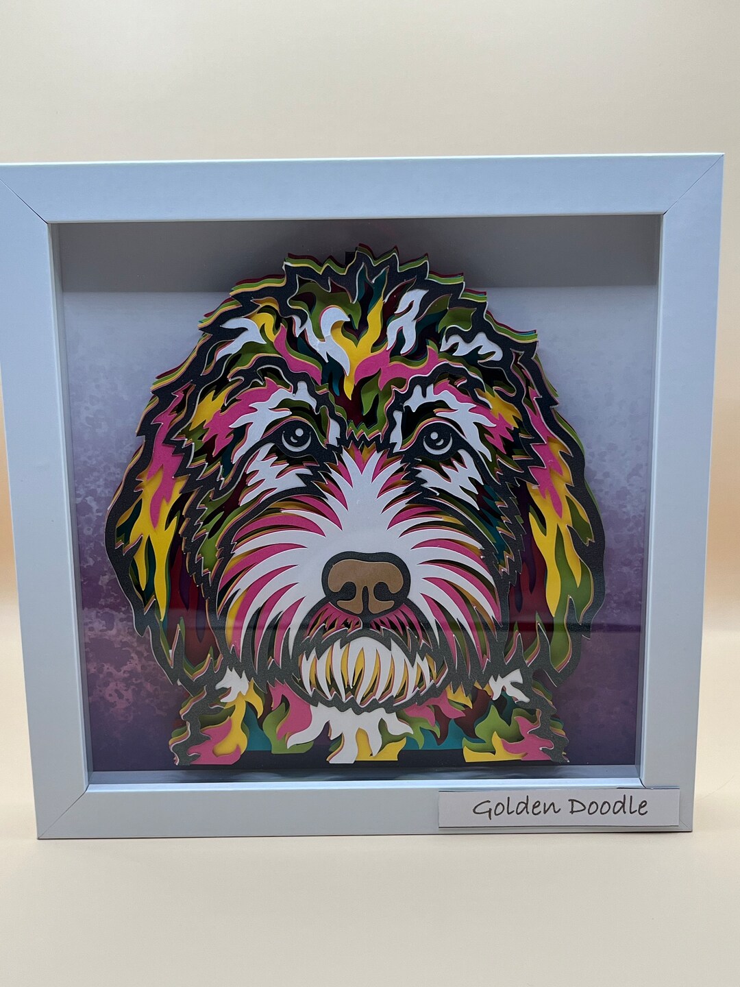 Goldendoodle Shadow Box - Etsy