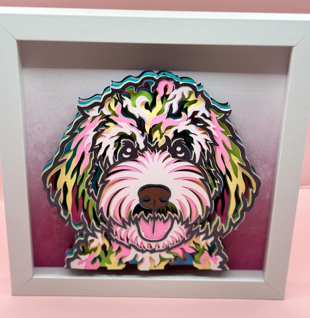 Labradoodle Shadow Box - Etsy