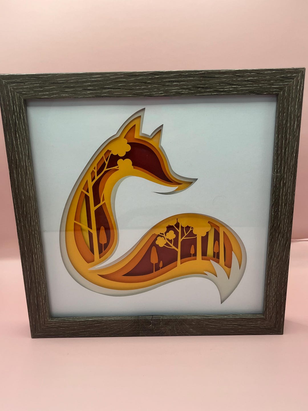 Red Fox Shadow Box - Etsy