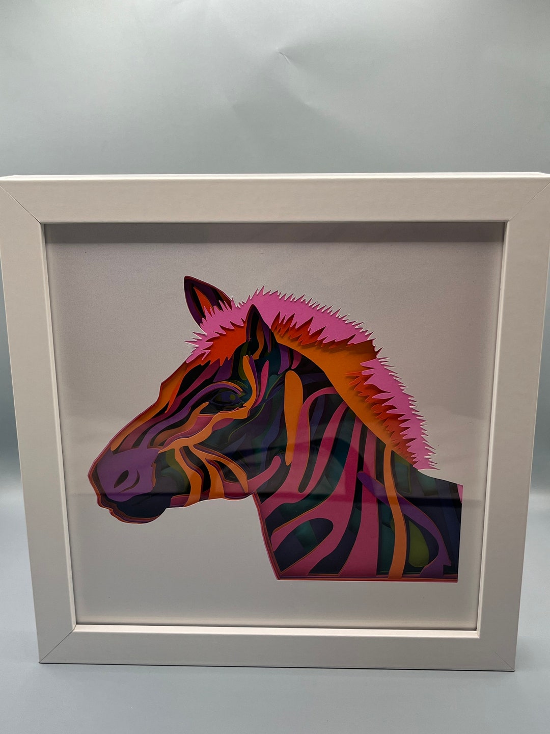 Zebra Shadow Box - Etsy