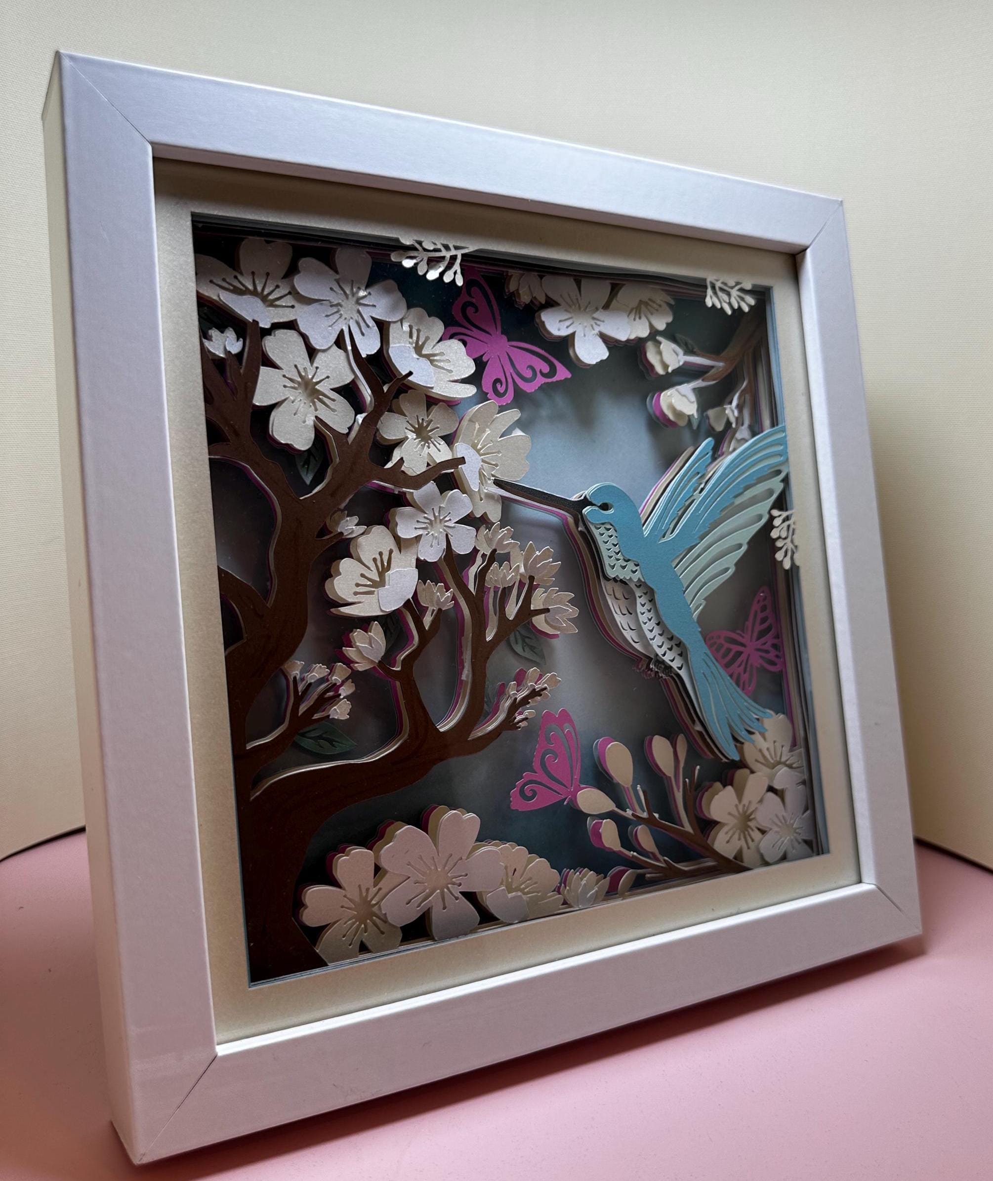 Hummingbird right Shadow Box - Etsy
