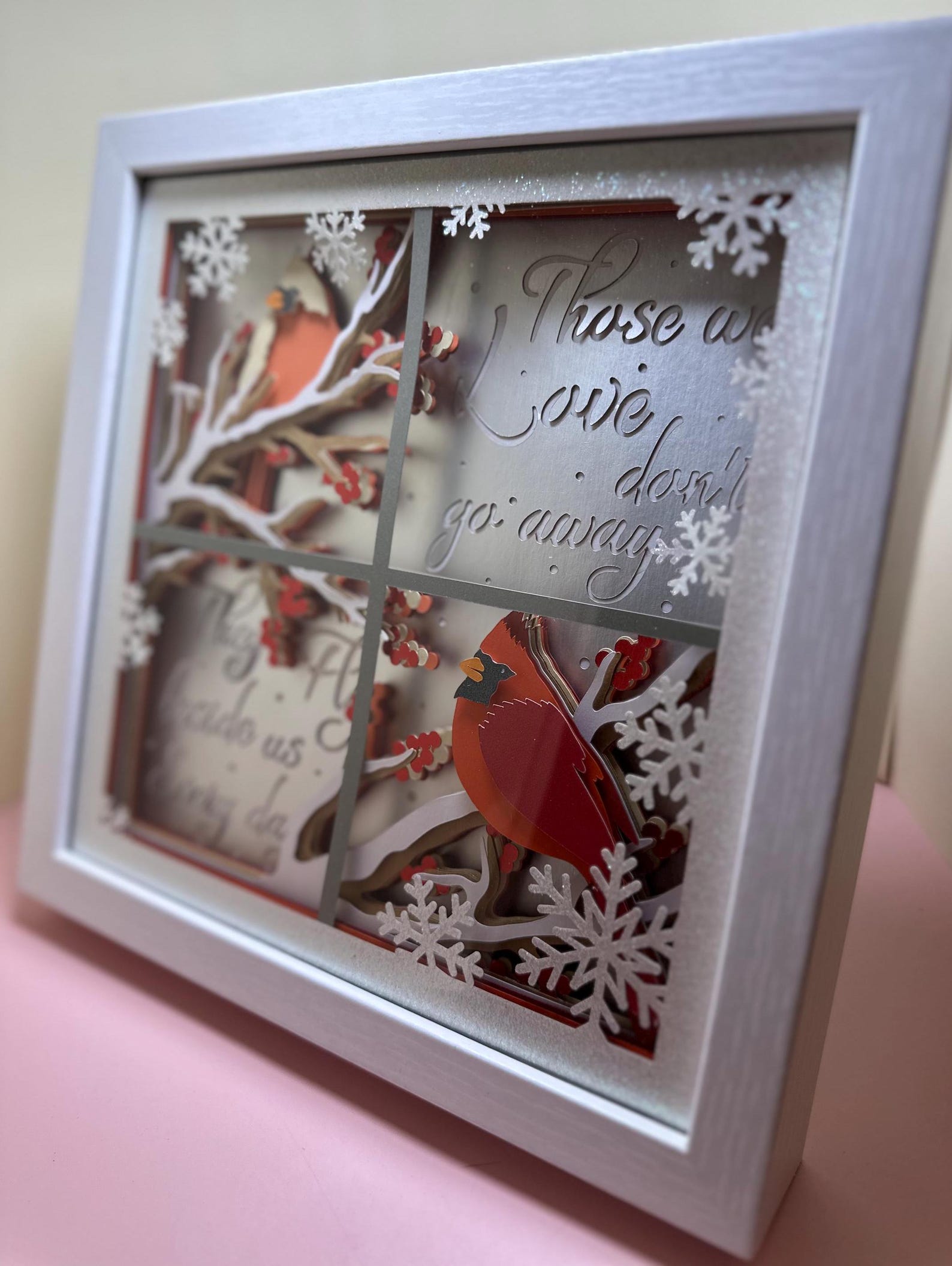Cardinals Fly Beside Us Shadow Box - Etsy
