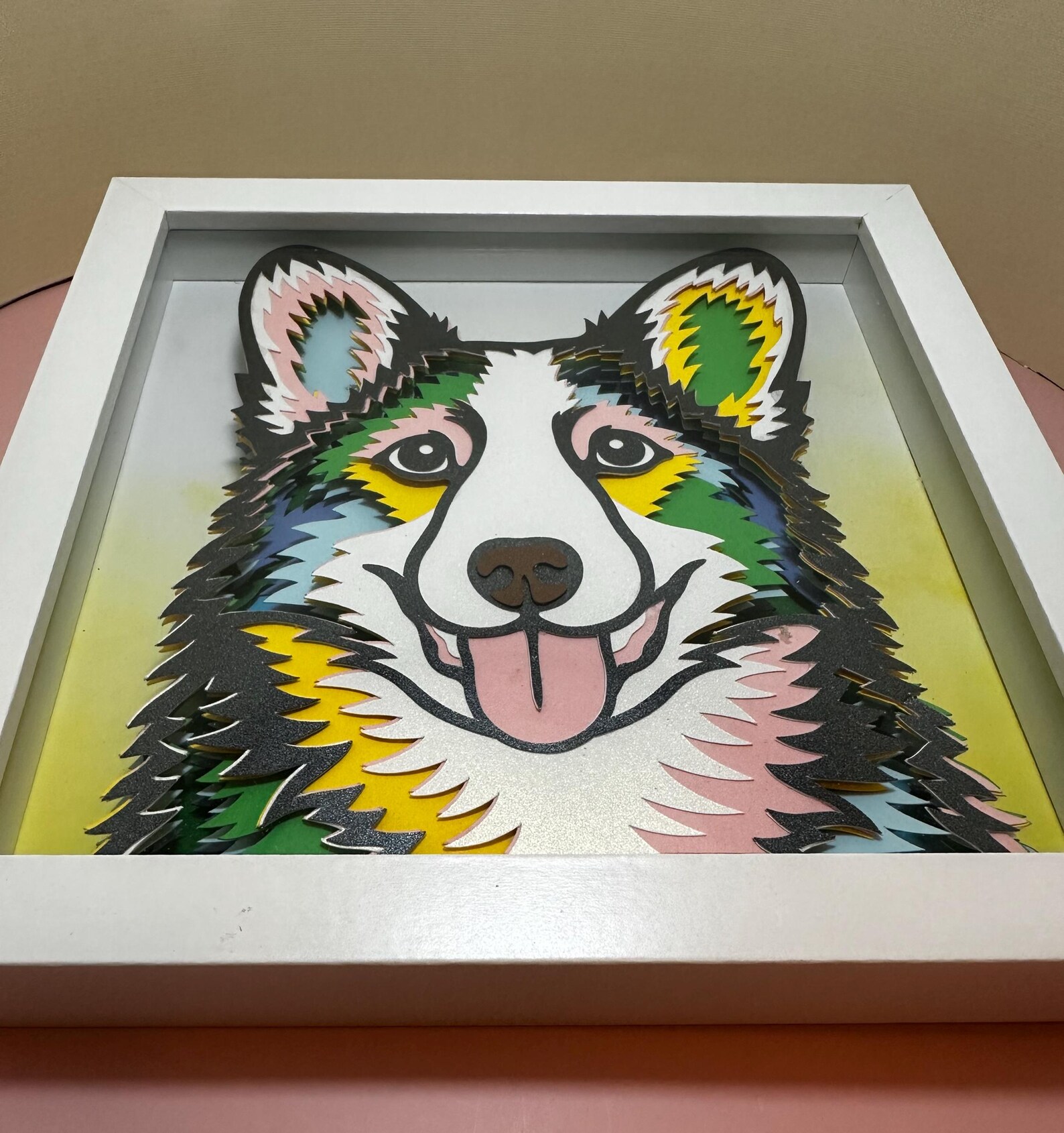 Corgi Shadow Box - Etsy