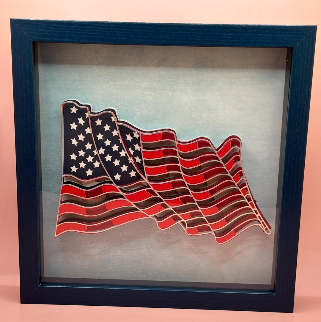Flag Shadow Box - Etsy