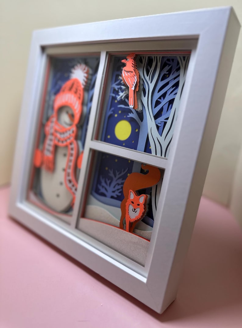 Snowman Shadow Box - Etsy
