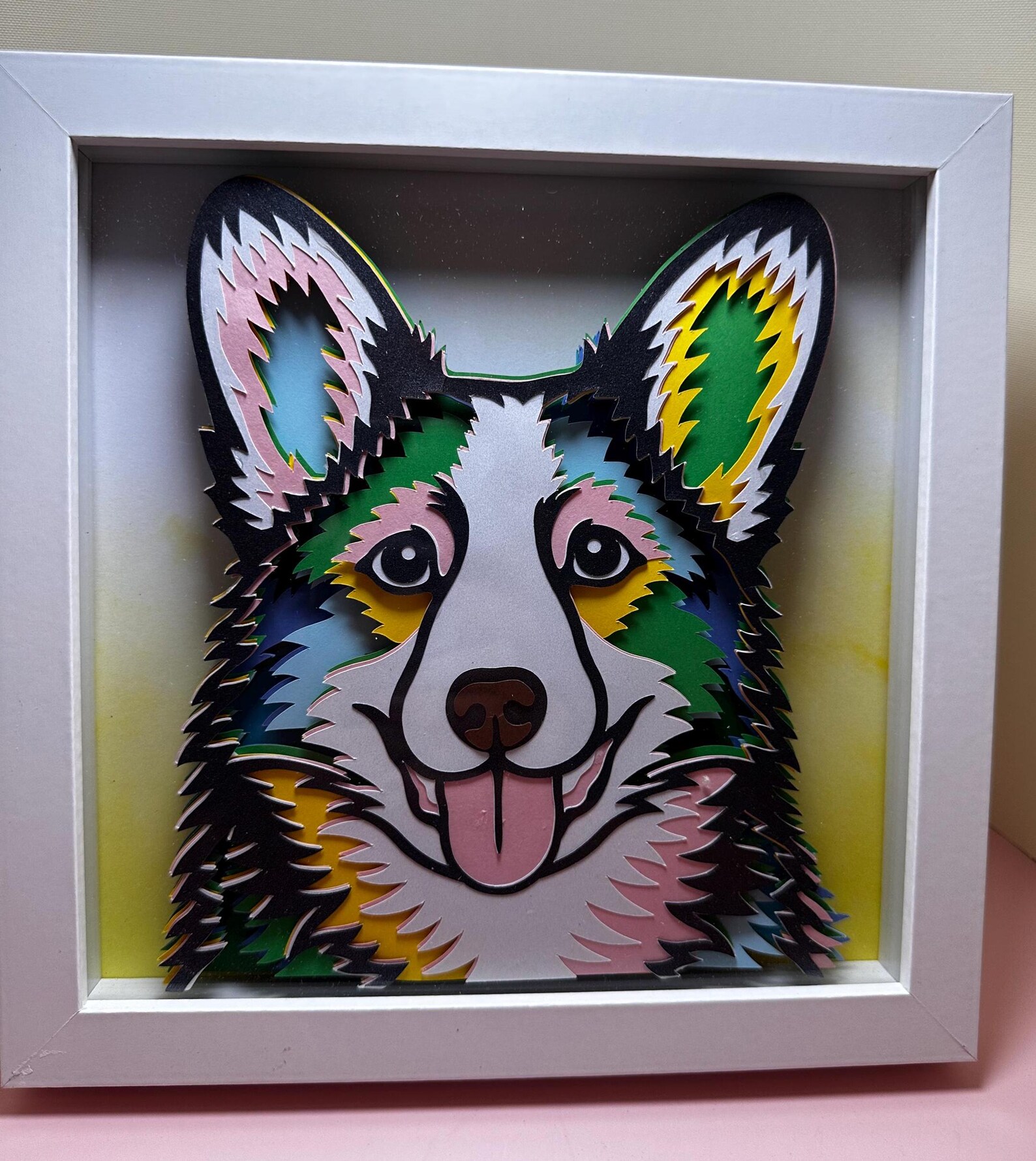 Corgi Shadow Box - Etsy
