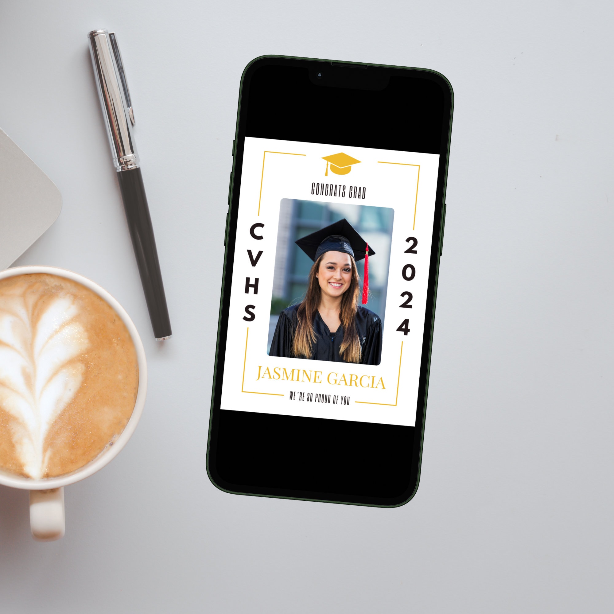Editable Graduation Announcement Template: Personalize With School ...