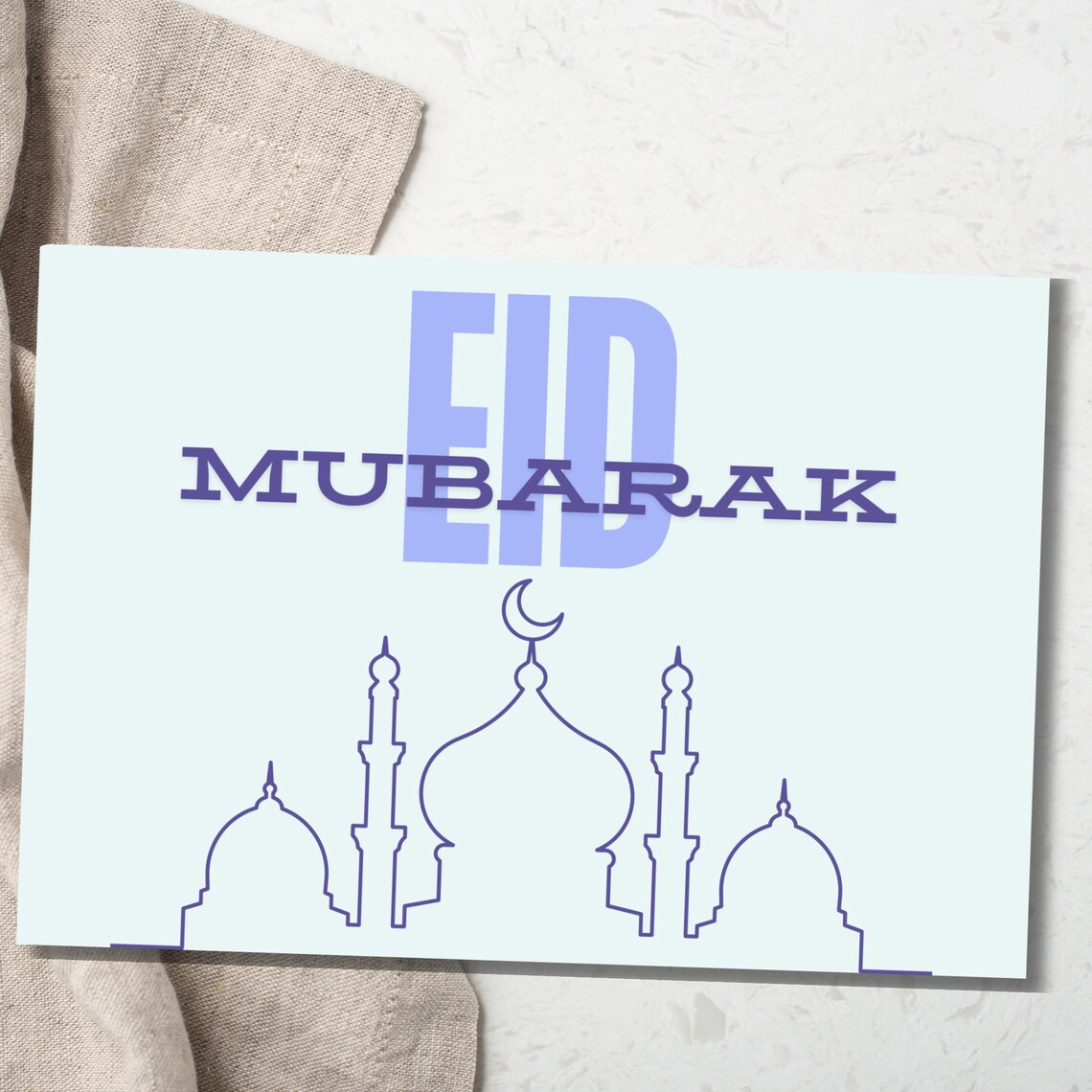 Editable Eid Family Greeting Card, Eid Al-adha Card, Printable Eid Card ...