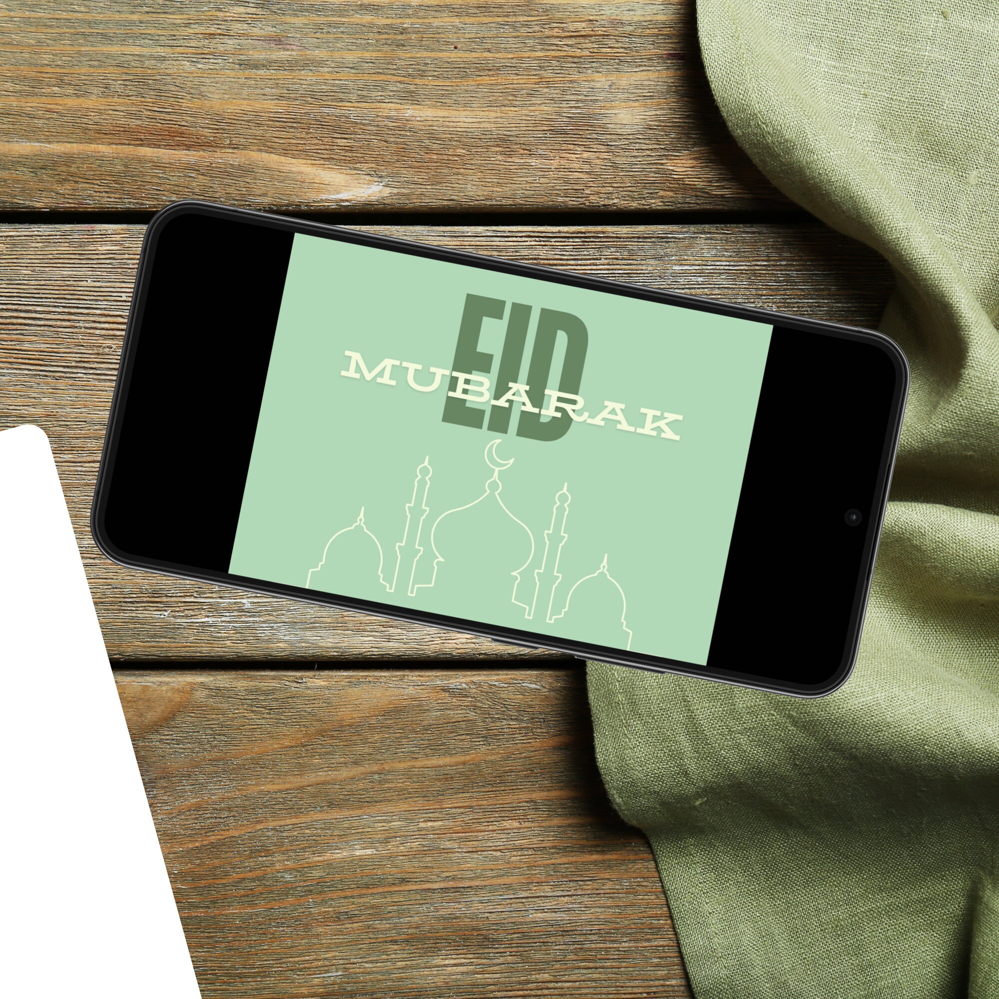 Editable Eid Family Greeting Card, Eid Al-adha Card, Eid Mubarak Card ...