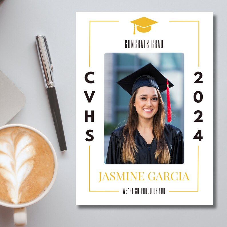 Editable Graduation Announcement Template: Personalize With School ...