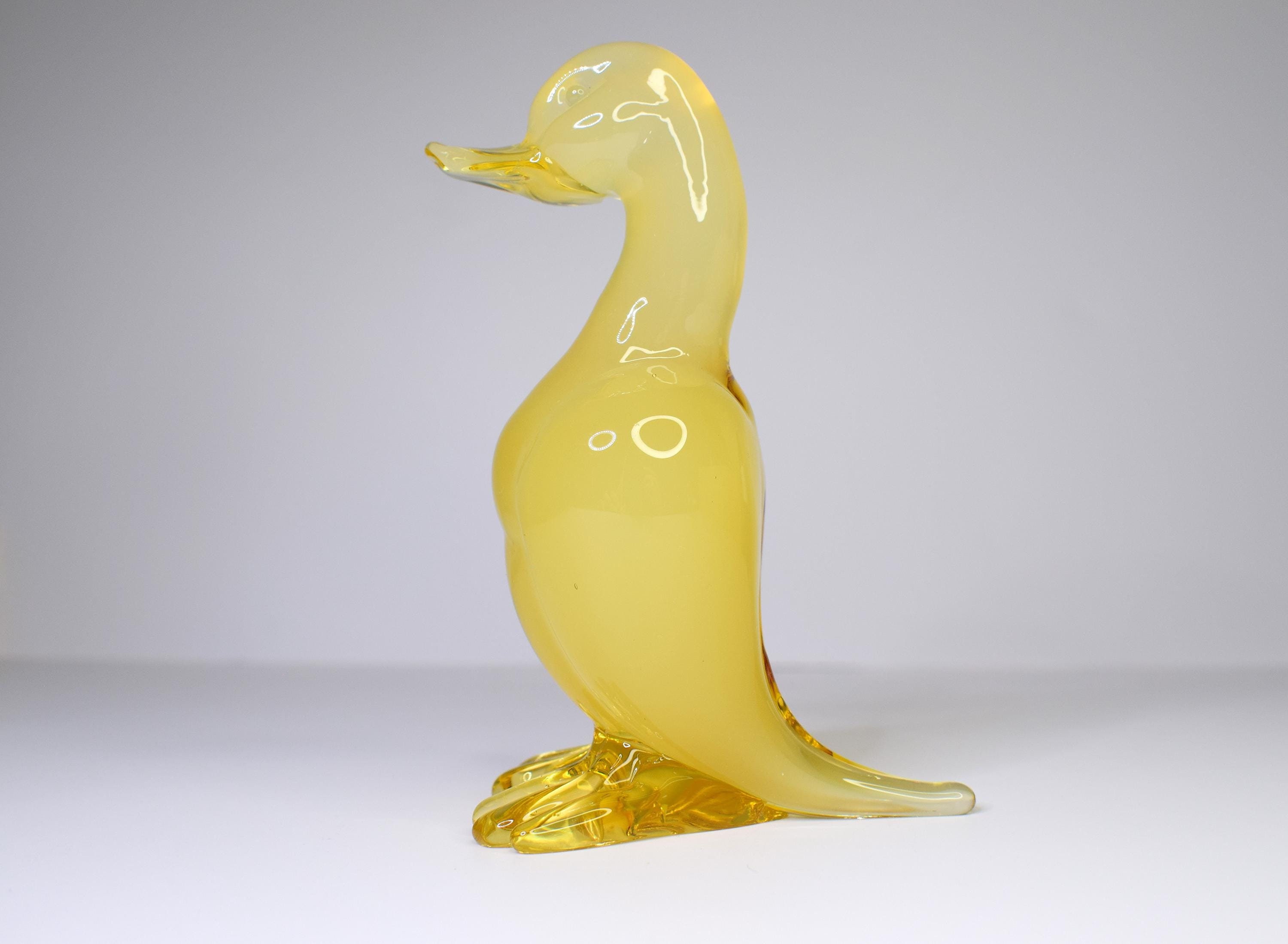 LABELLED Murano Glass Duck / Duckling Figure Vetreria Artistica Oball ...