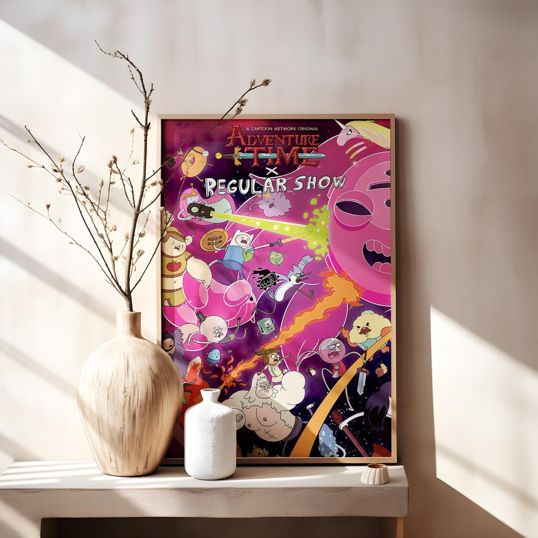 Adventure Time X Regular Show Poster, Adventure Time TV Show Poster ...