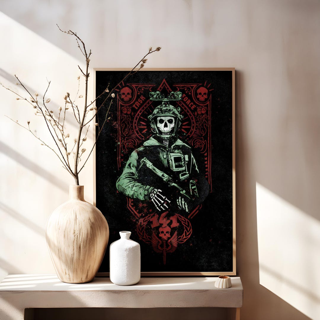 Call of Duty Modern Warfare Poster, Task Force 141, Game Poster, Gaming ...