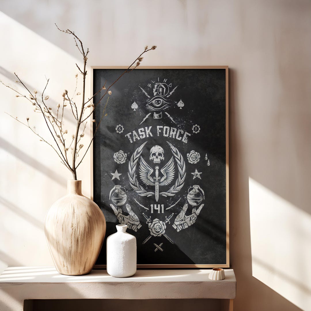 Call of Duty Modern Warfare Poster, Task Force 141, Game Poster, Gaming ...