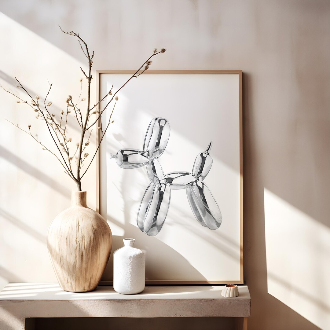 Balloon Dog Poster, Playful Pop Art Print - Etsy