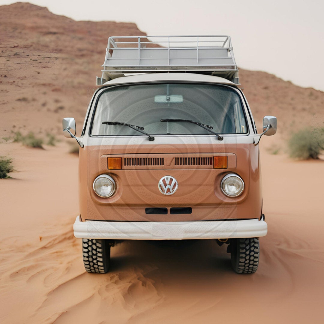 Volkswagen Combi Car Camping in the Desert / Digital Art / Photo Digital Download / Royalty Free ...