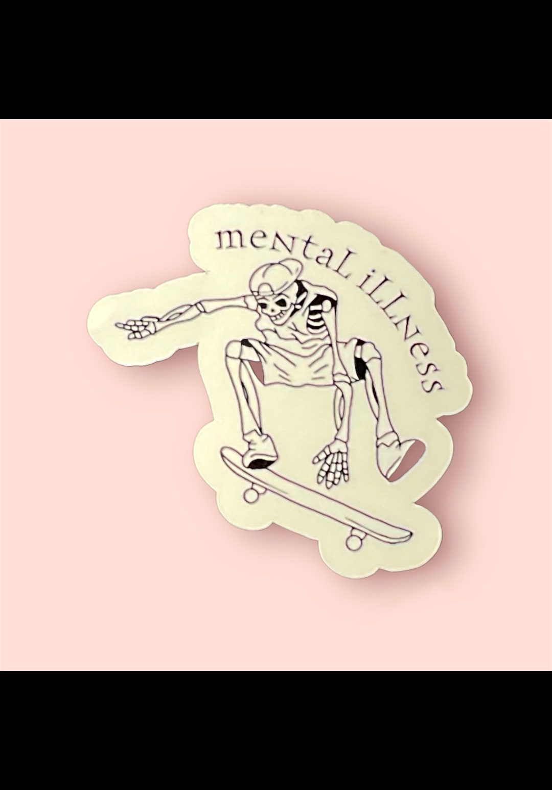 Skeleton Kick Flip Sticker - Etsy