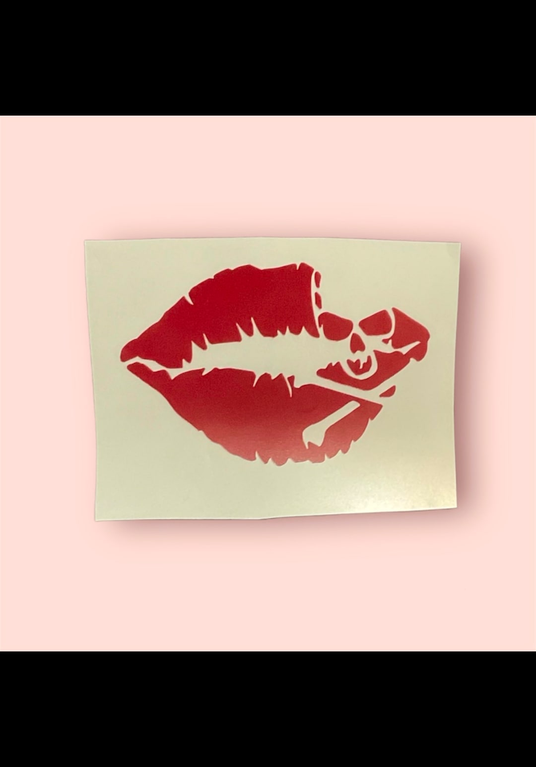 Lips Skull and Cross Bones Decal - Etsy
