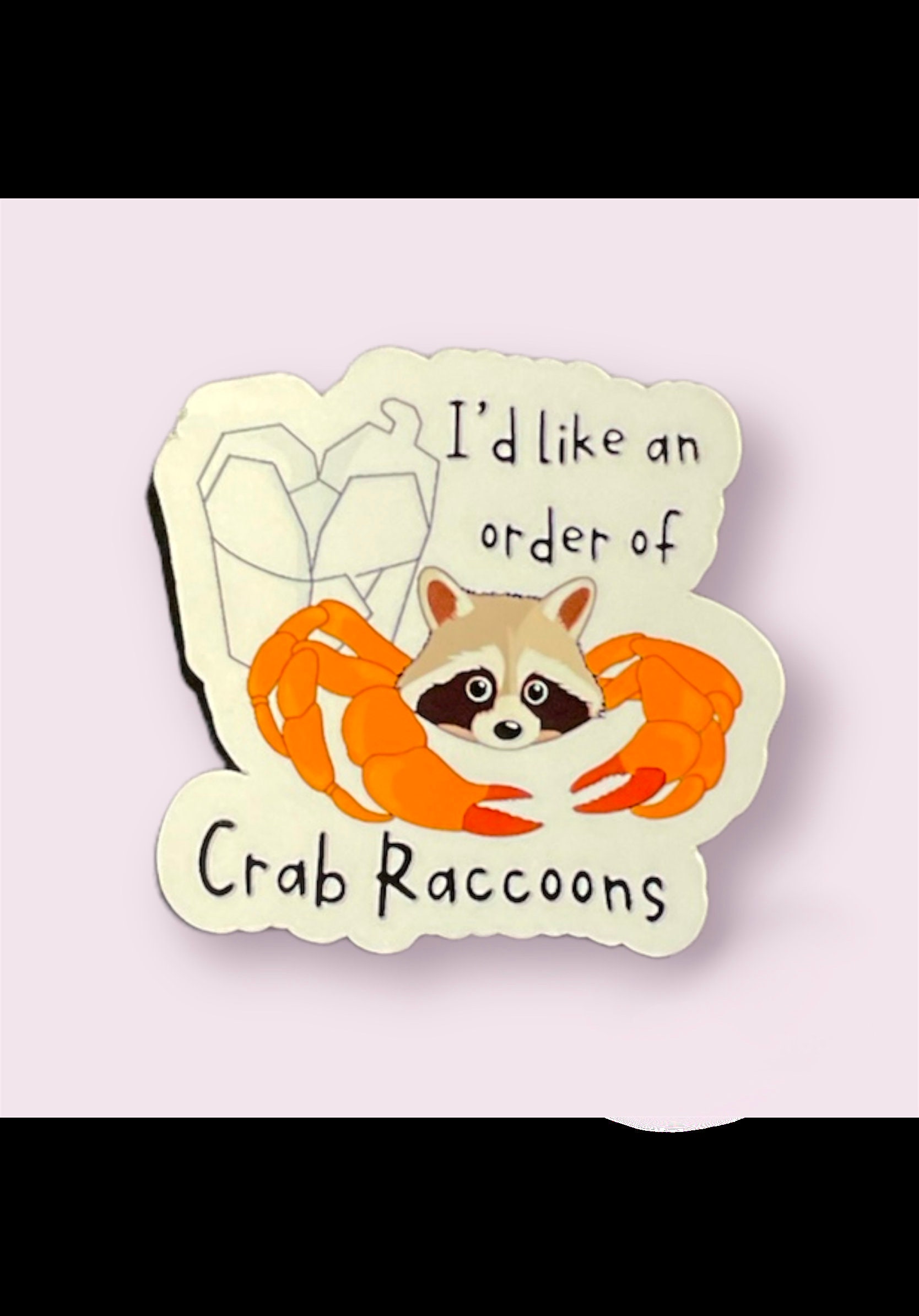 Crab Raccoon Sticker - Etsy