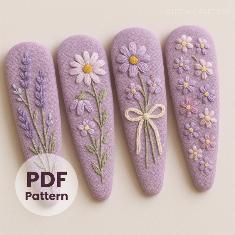 Barrette Clips With Flowers - Etsy