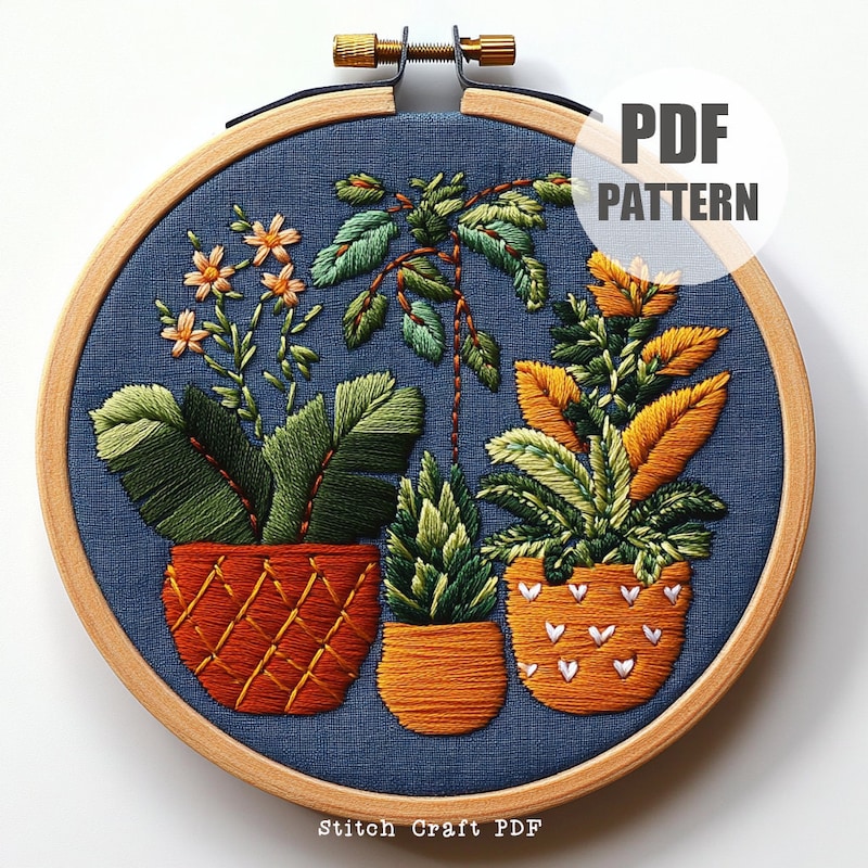 Plant Embroidery - Etsy
