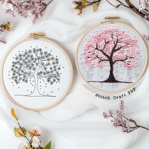 Cherry Blossom Tree Hand Embroidery Pattern (PDF Pattern) Easy and ...