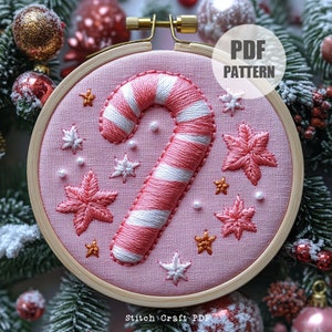 Candy Cane Embroidery,instant Download, Embroidery Design, Festive ...