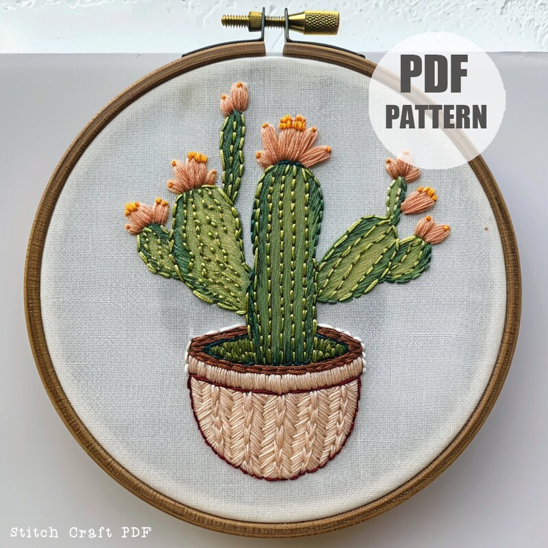 Cactus Embroidery - Etsy
