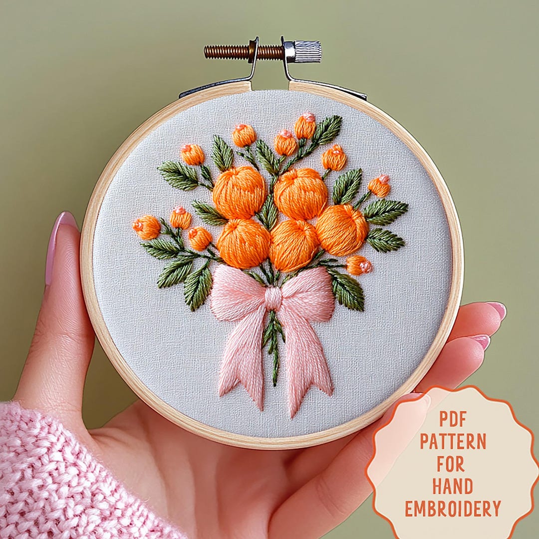Oranges Bunch Embroidery Pattern, Embroidery Design, Sweet Fruit DIY ...