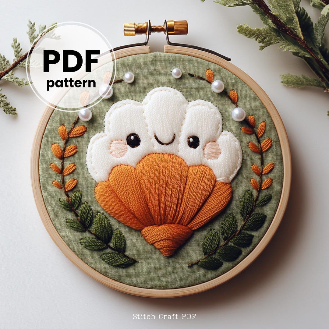 Sea Shells Embroidery, Instant Download, Seashells Designa, Needlepoint ...