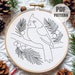 Winter Cardinal Hand Embroidery Pattern, Christmas Ornament, Winter ...