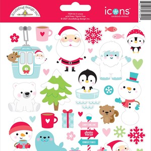 Let It Snow Icons Stickers - Doodlebug - Etsy