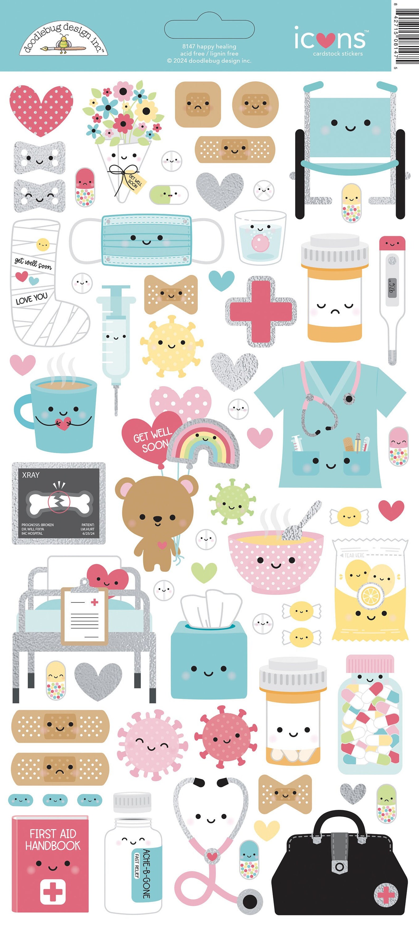 HEAL BETTER Icons Stickers, Foil - Etsy