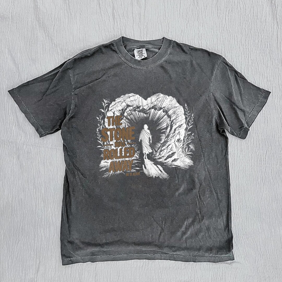 The Stone Was Rolling Away Shirt, Rolling Stones T-shirt, Trendy Easter ...